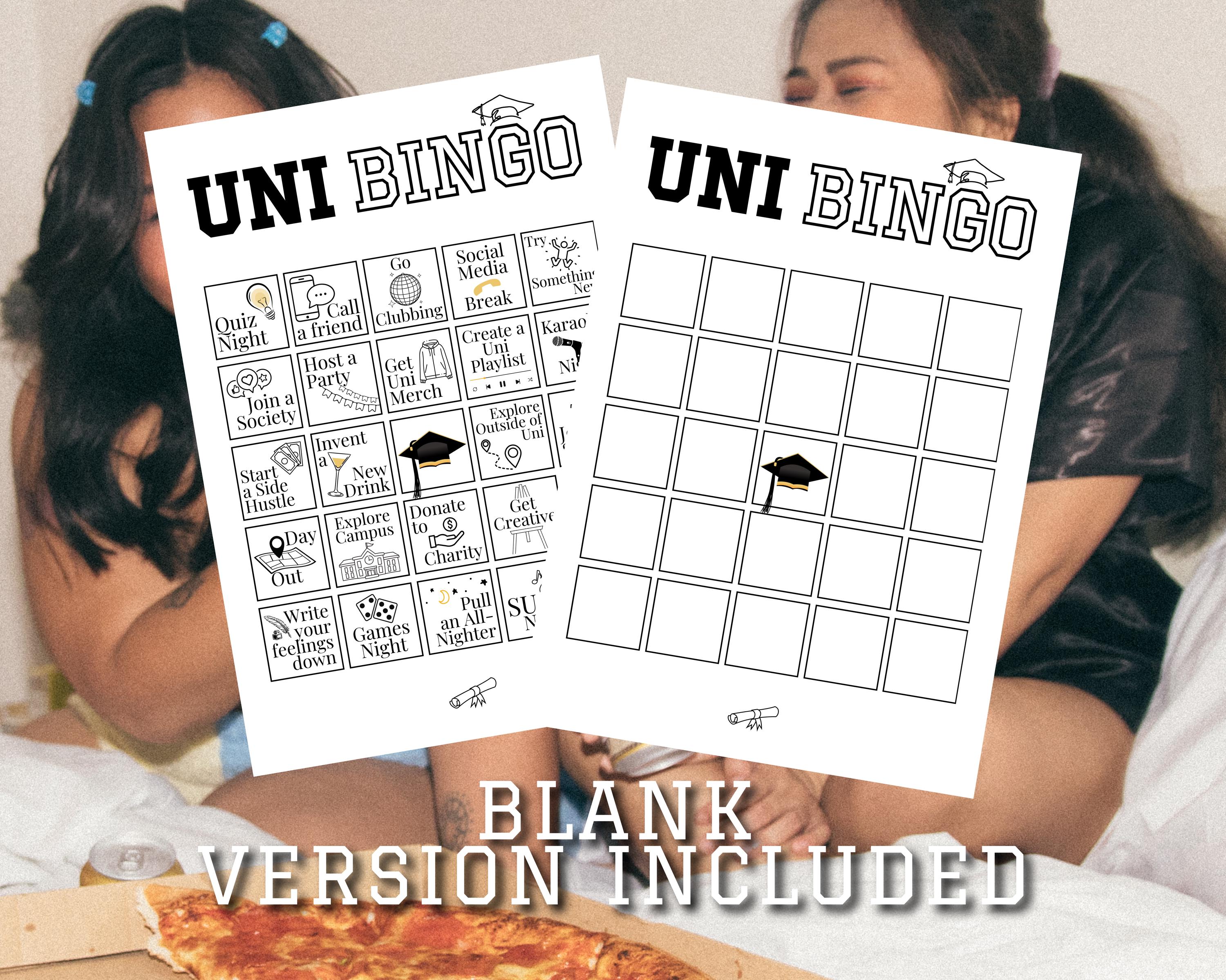 Uni Bingo Card, University Bingo, College Bucket List, University ...