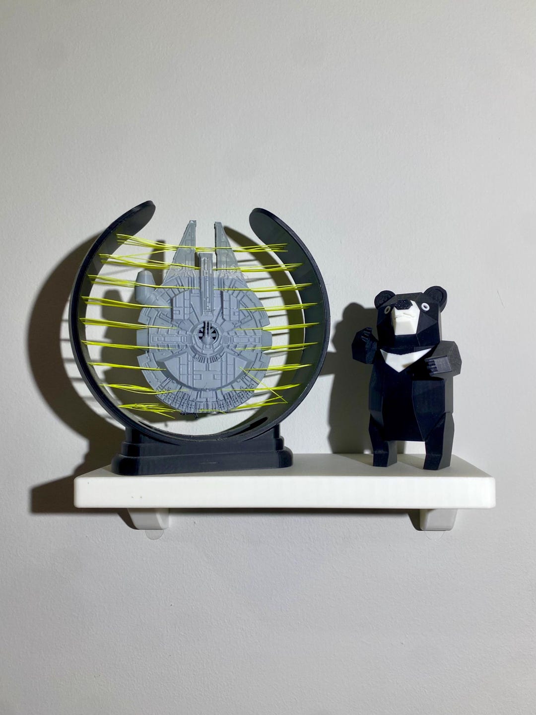 3D Printed Floating Shelf: No-drill Wall Mount, Damage-free Options ...