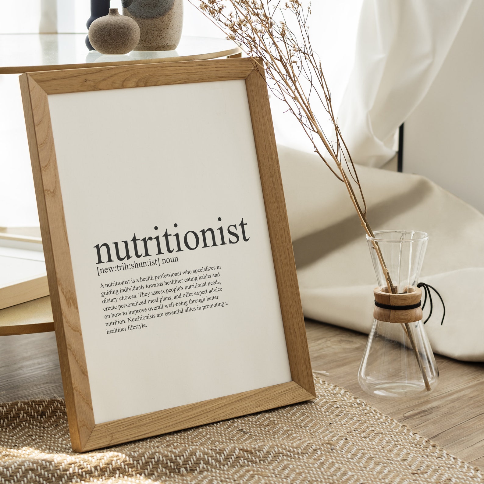 Nutritionist Definition Print, Nutritionist Minimalist Print, Dietitian ...