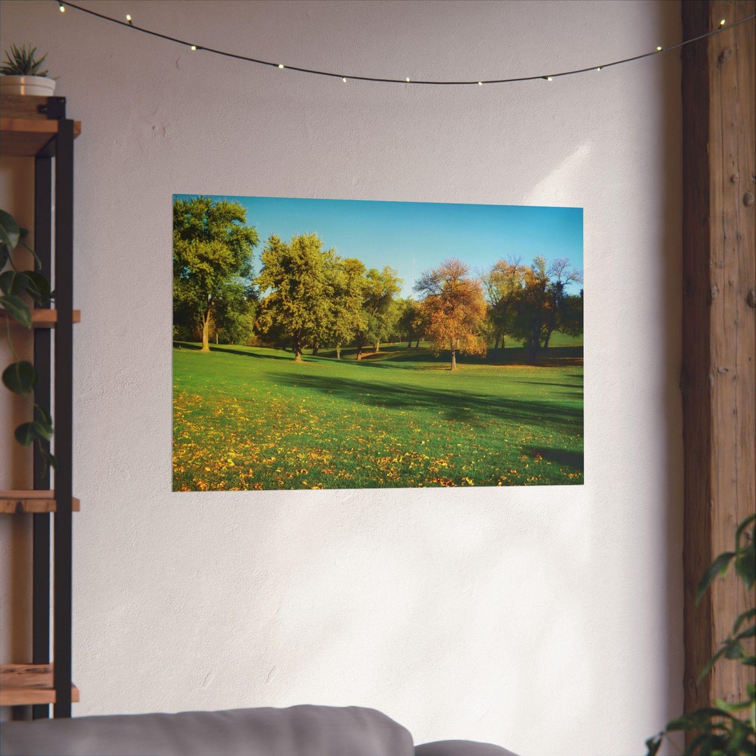 Golf Poster - Fall Leaves Golf - Golf Wall Art - Golf Gift - Golf Home ...