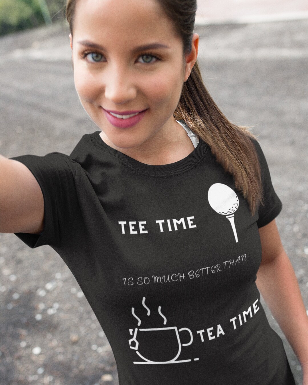 Tee Time Vs Tea Time Funny Golf T Shirt Golf Apparel Gift for Golfer ...