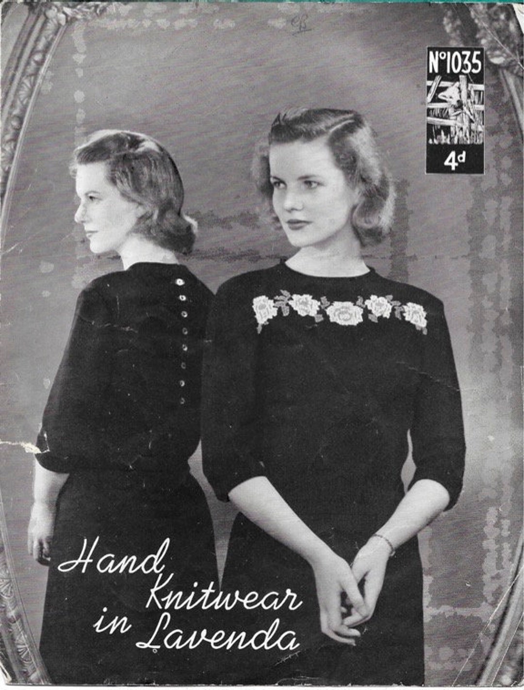 Roses Jumper 1940s Knitting Pattern 32-34 Inch Bust - Etsy