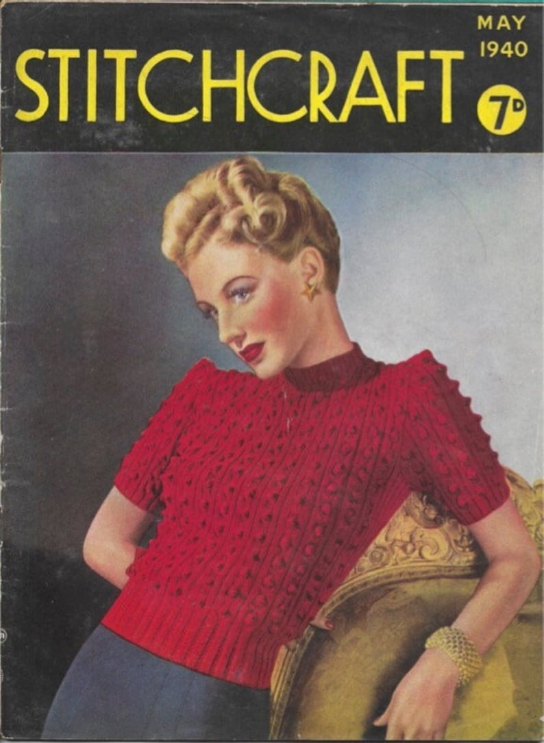 Stitchcraft Magazine May 1940 1940s Knitting Patterns - Etsy