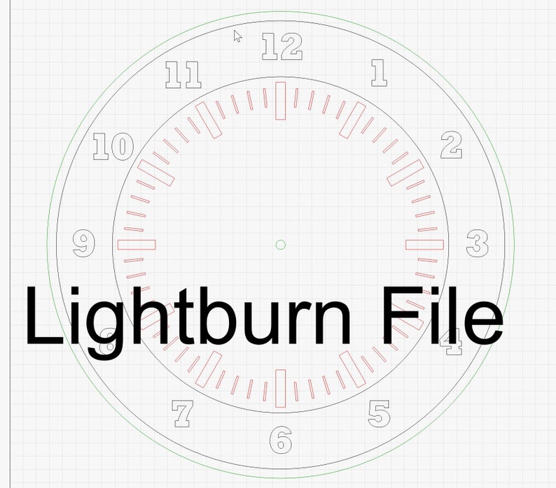 Clock Laser Cut Template - Etsy