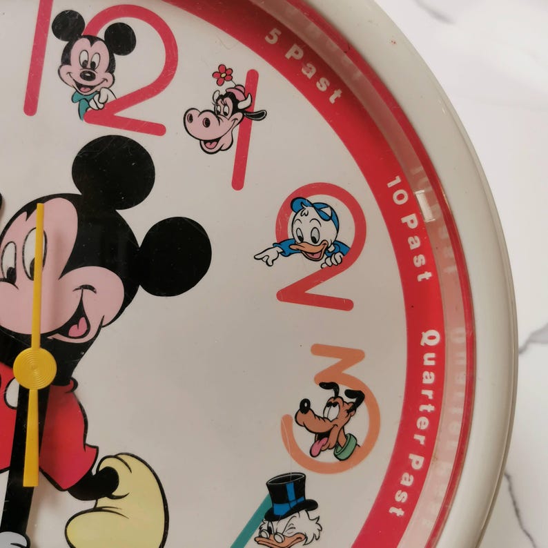 Vintage Disney Mickey Mouse and Friends Clock With Moving Arms - Etsy