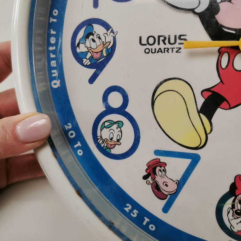 Vintage Disney Mickey Mouse and Friends Clock With Moving Arms - Etsy