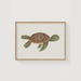 Sea Turtle Nursery Print: Earthy Green & Brown Ocean Decor (digital Download) - Etsy