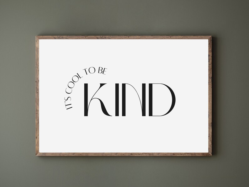 It's Cool to Be Kind Art Print, Children’s Room Wall Decor ...