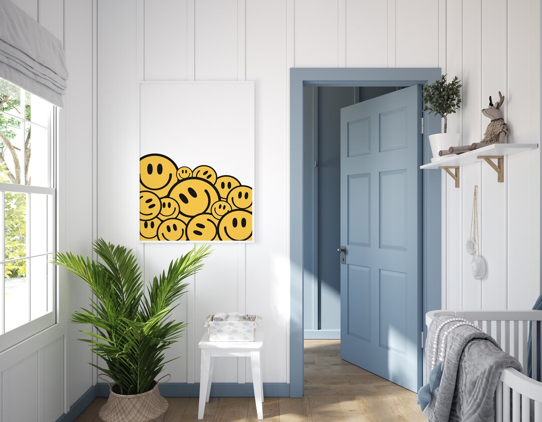Smiley Art Print, Kids Room Decor, Playroom Wall Art, Happy Prints ...
