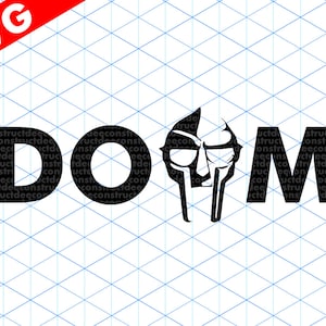 MF DOOM Mask Logo SVG - Etsy