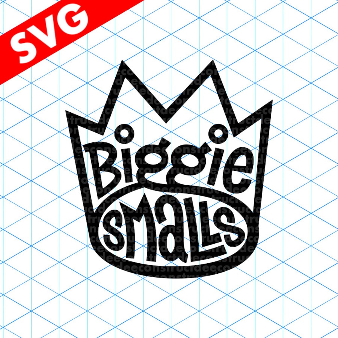 Biggie Smalls crown Logo SVG Hip Hop Vector Graphic - Etsy