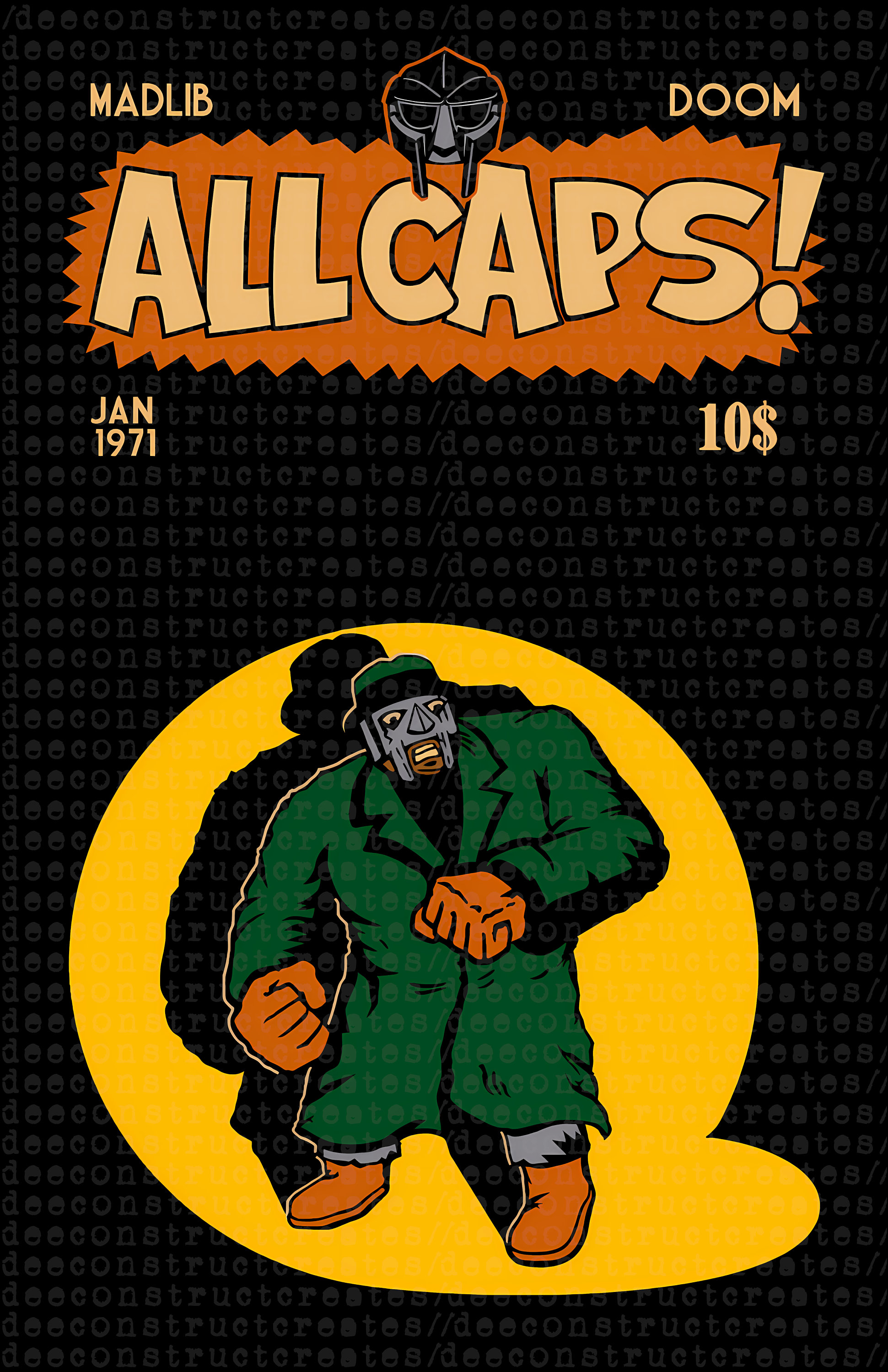 MF DOOM All Caps PNG Poster Graphic 11x17 300DPI - Etsy