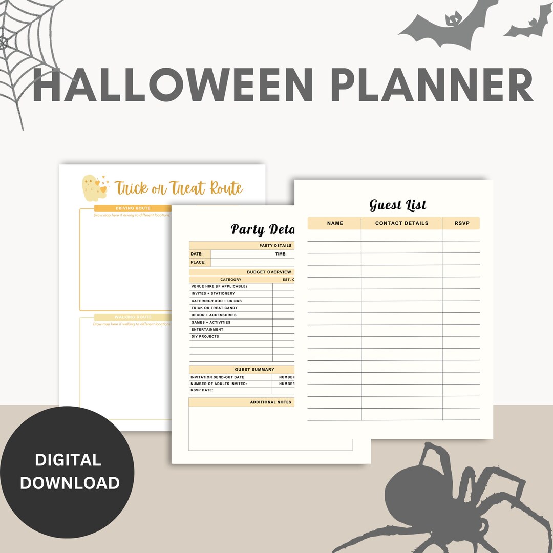 Spooky Halloween Planner Printable Planner Halloween - Etsy