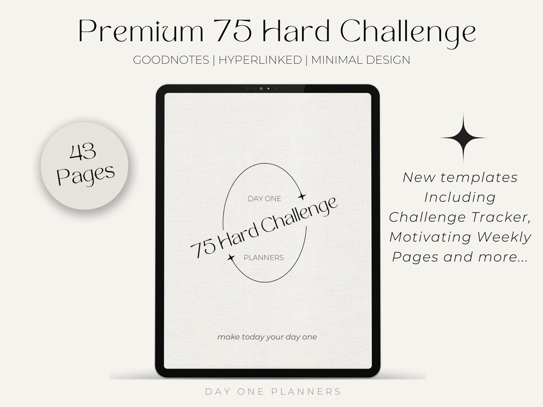 75 Hard Challenge Planner Digital Planner Instant Download - Etsy
