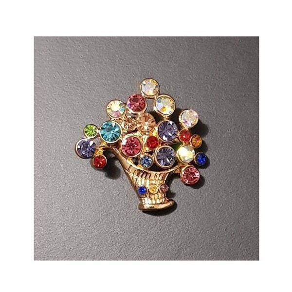 Flower Basket Pin - Etsy