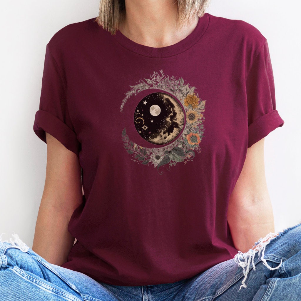 Celestial Shirt Moon T Shirt Moon Phase Astrology Astronomy - Etsy