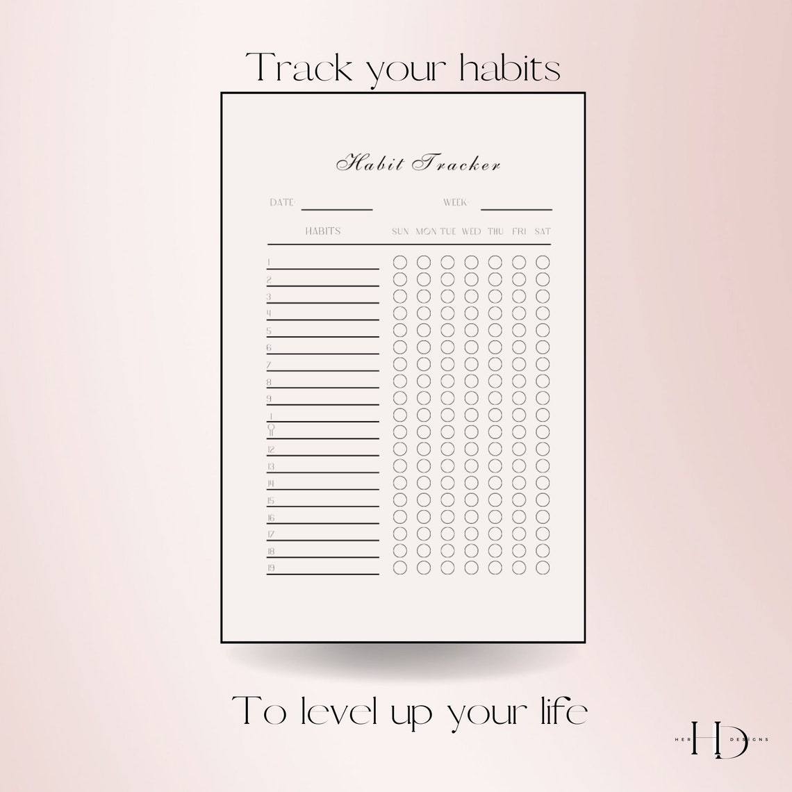 Selfcare planner aesthetic printable planner habit tracker - Etsy.de