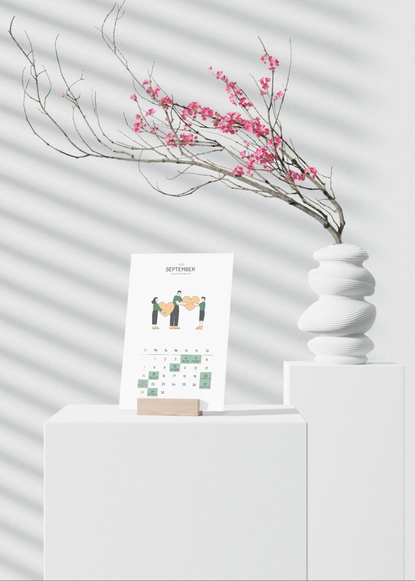 A Splash of Color 2025 Monthly Calendar - Etsy