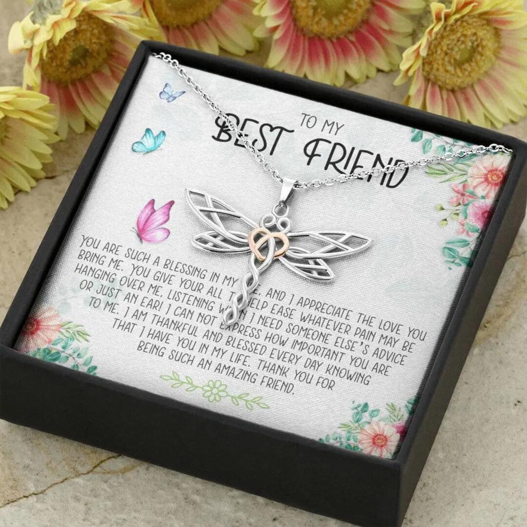 Dragonfly Dreams Friendship Gift Best Friend Necklace Gift - Etsy UK