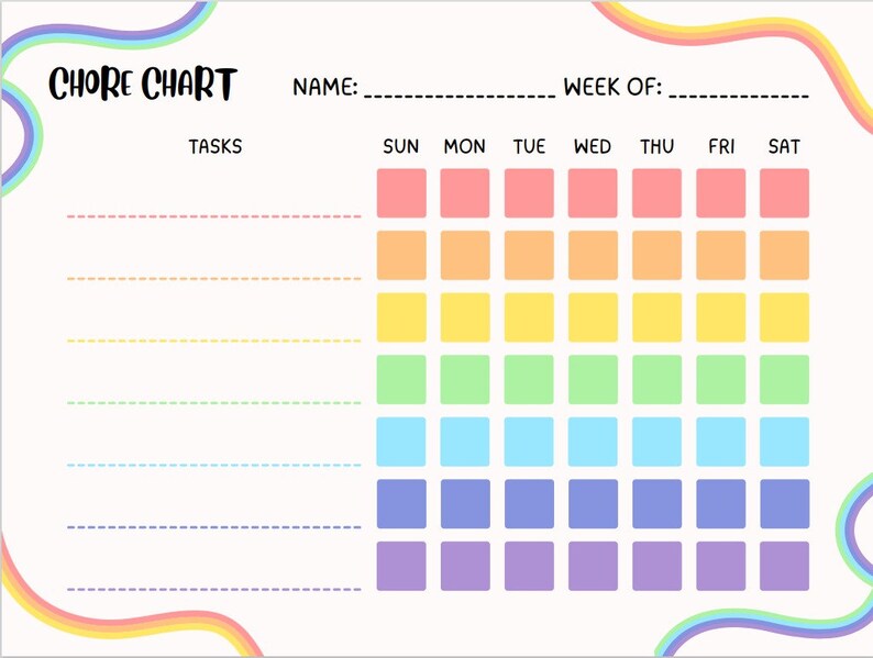 Chore Chart - Etsy