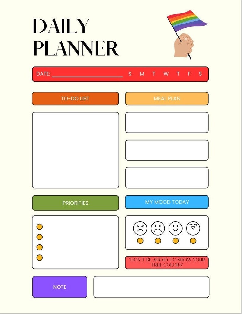 Daily Planner LGBTQ ALLY - Etsy