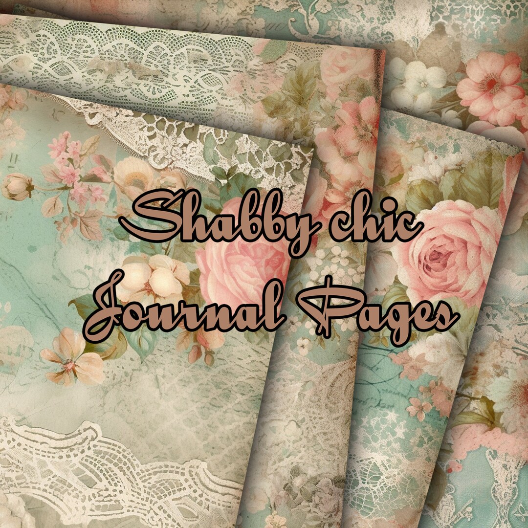 Vintage Shabby Chic Journal Pages , Digital Papers , Shabby Chic ...