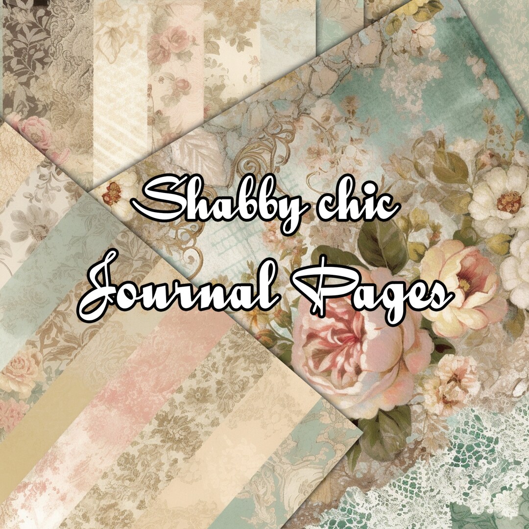 Vintage Shabby Chic Journal Pages V03 Digital Papers Shabby - Etsy