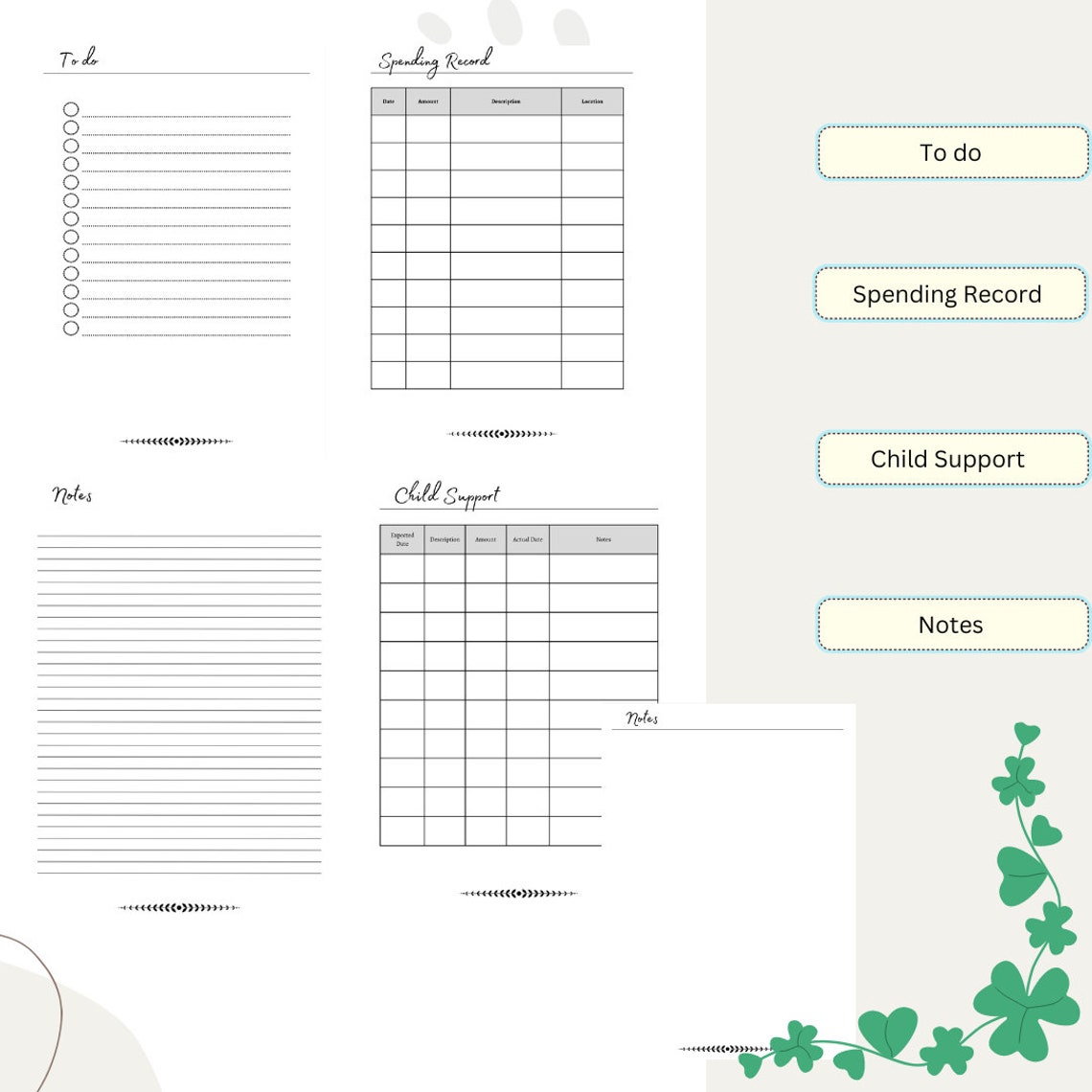 Child Custody Planner Bundle - Custody Planner, Custody Journal, Child ...