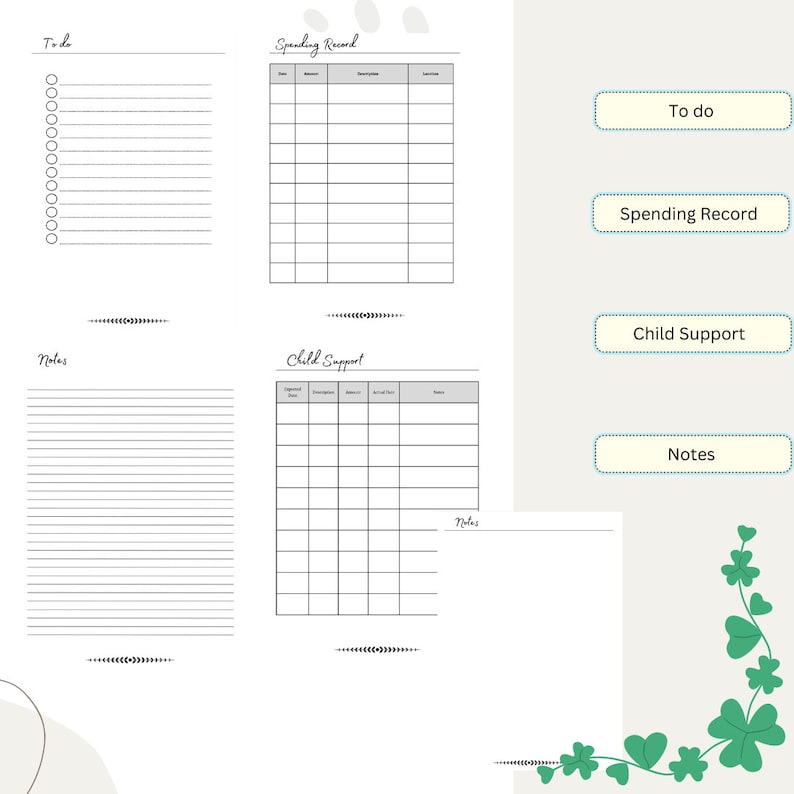 Child Custody Planner Bundle - Custody Planner, Custody Journal, Child ...