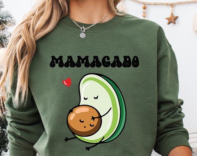 Mamacado Sweatshirt and Hoodie, Baby Announcement Shirt, New Mom Gift ...