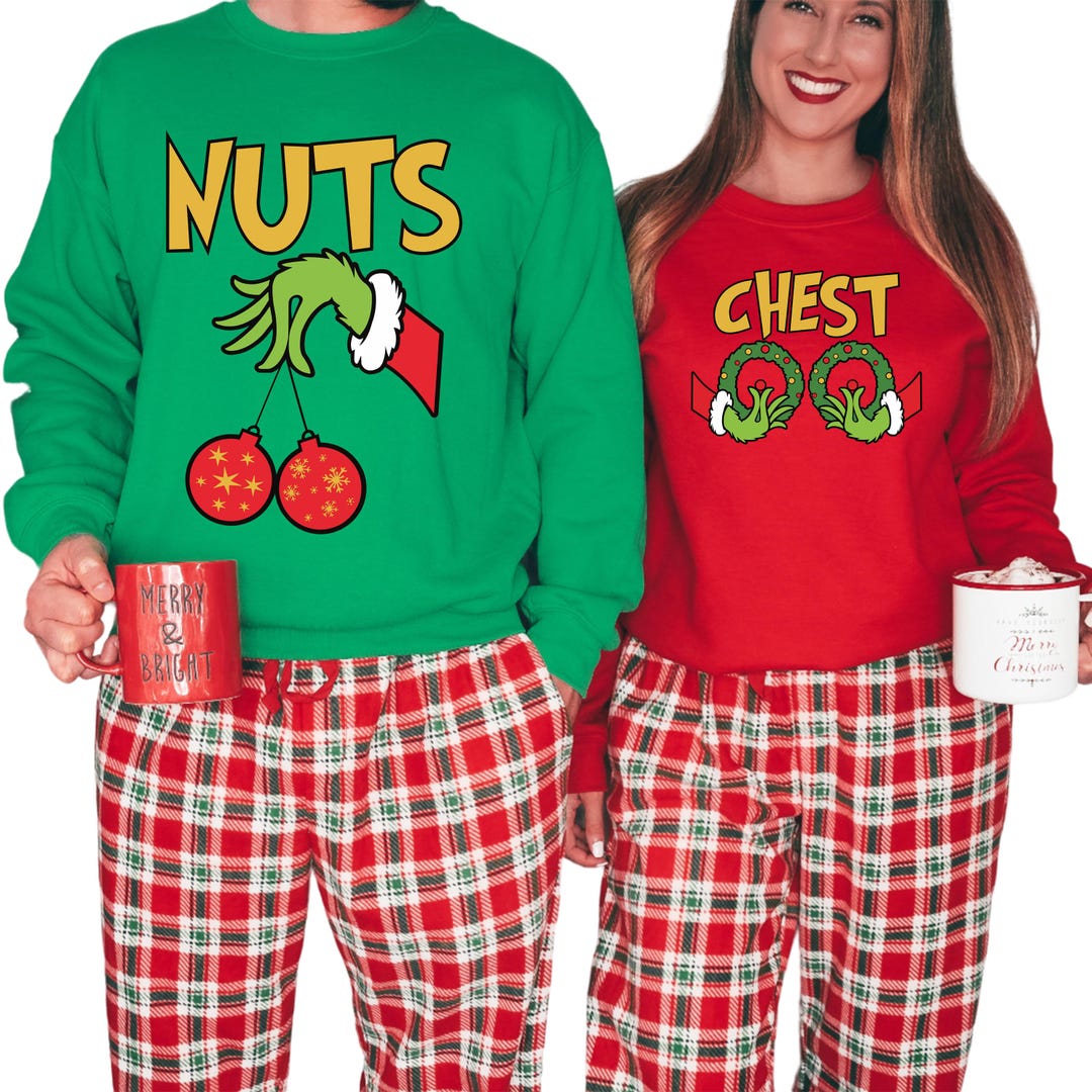 Chest Nuts Couples Matching Sweatshirts, Christmas Humor, Family ...