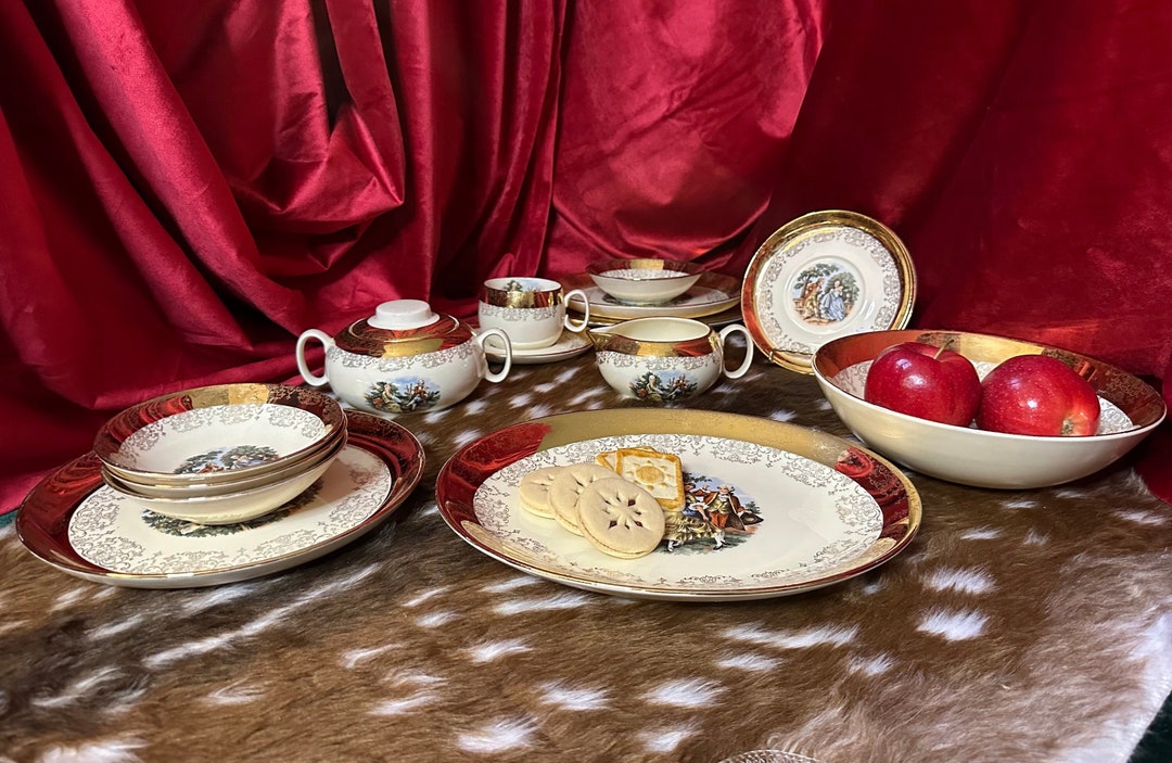 Sabin Crest-o-gold Colonial Dishware - Etsy