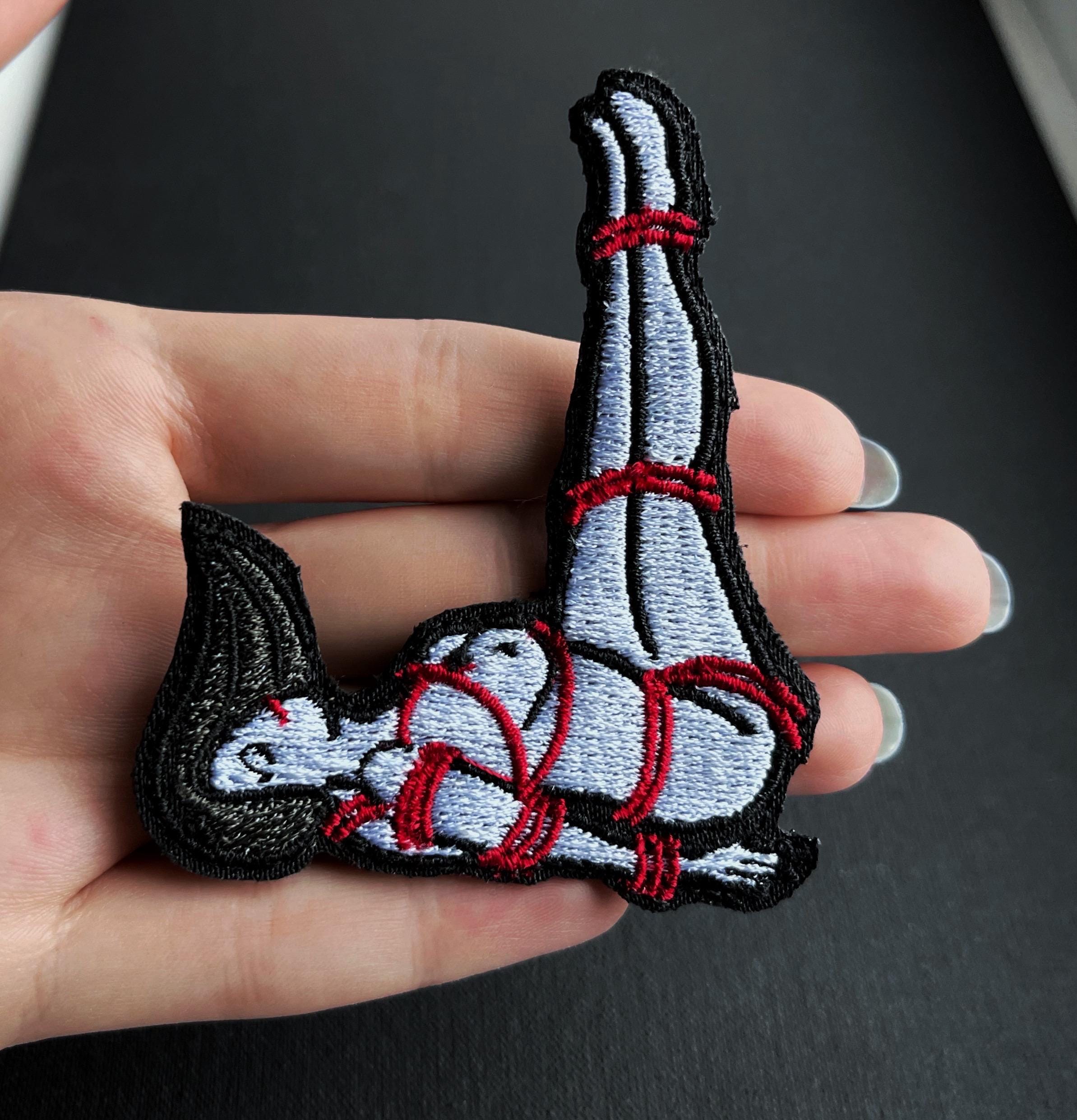 Shibari Girl Patch, Shibari Patch, Kinky Patch, Adult Patches, 18+ Patch, Embroidered Patch ...