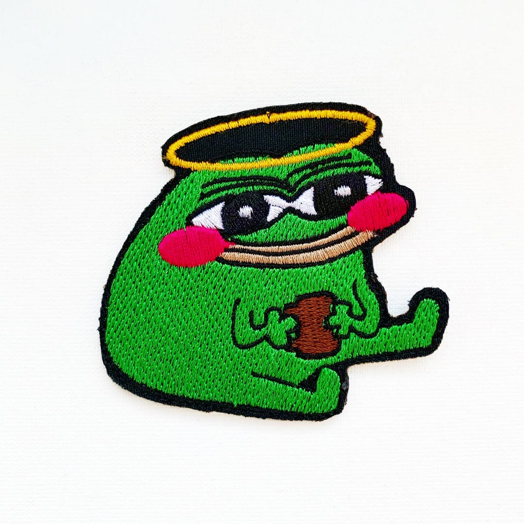 Angel Pepe Embroidered Patch, Peepo Patch, Baby Pepe Patch, Cute Pepe ...