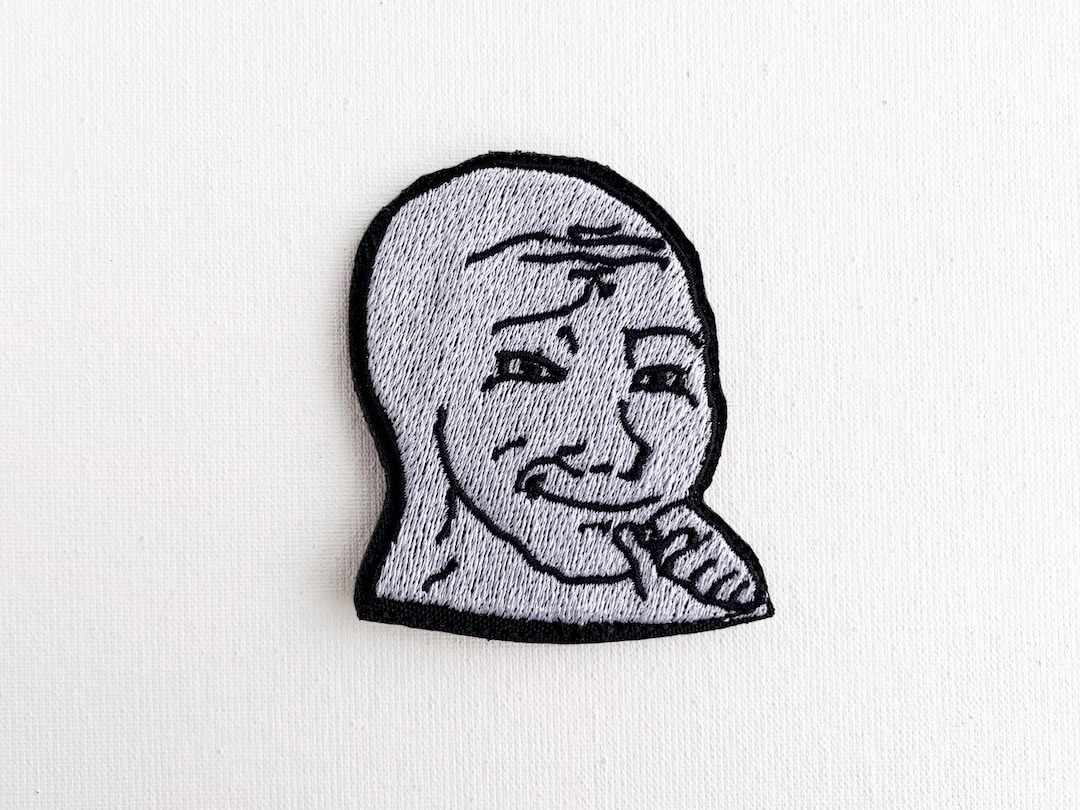 Smug Wojak Embroidered Meme Patch: Hook and Loop Fastener - Etsy