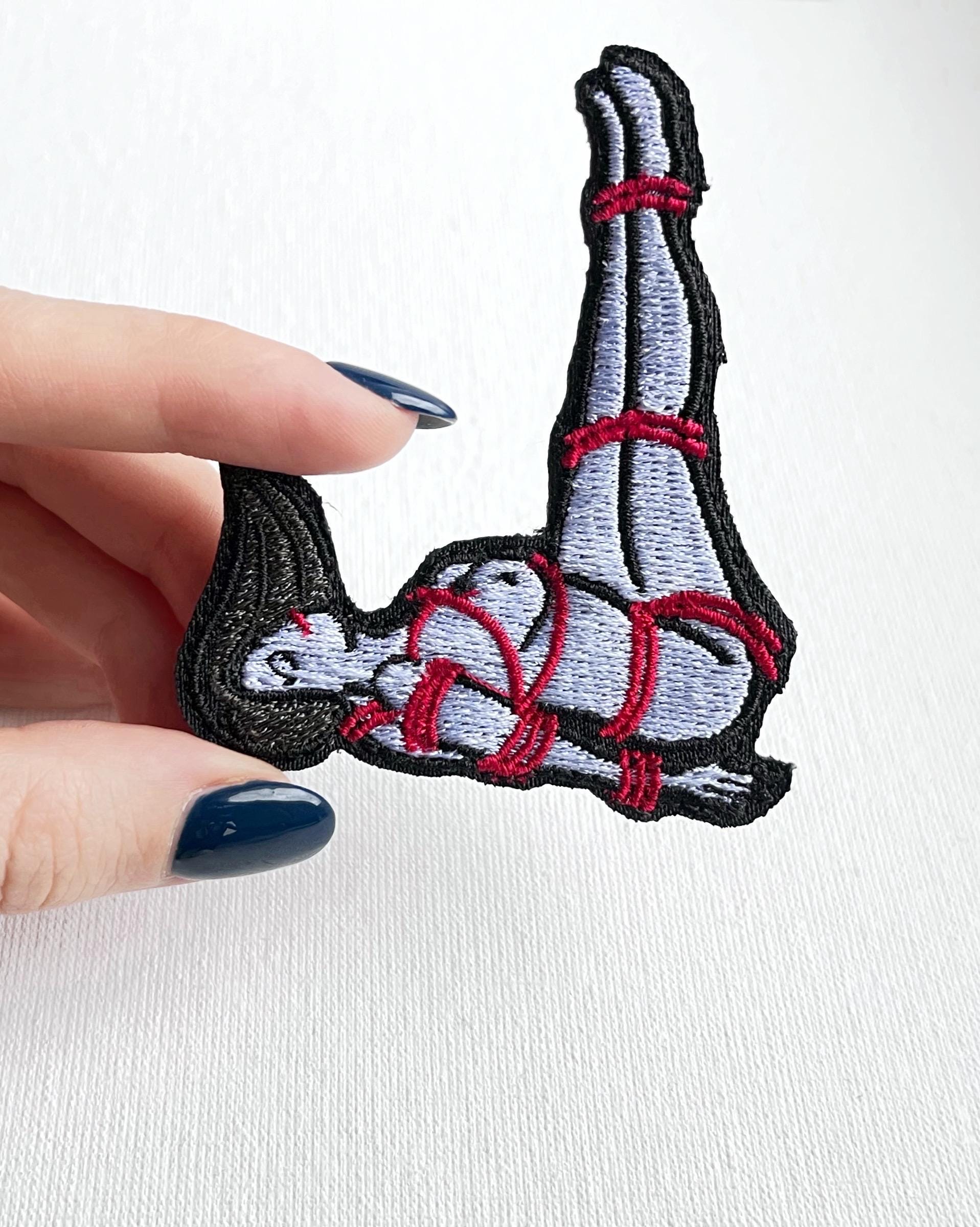 Shibari Girl Patch, Shibari Patch, Kinky Patch, Adult Patches, 18+ Patch, Embroidered Patch ...