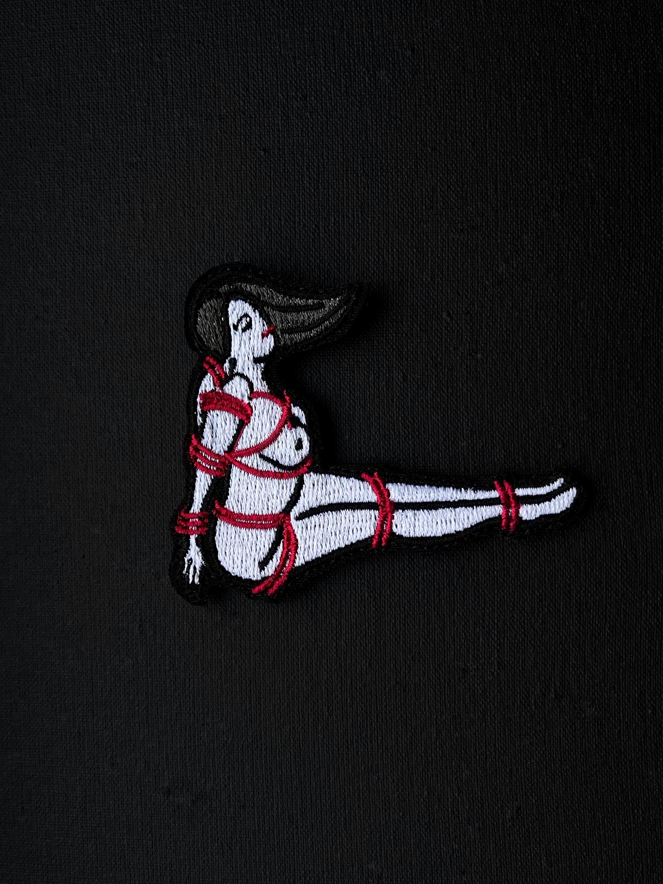 Shibari Girl Patch, Shibari Patch, Kinky Patch, Adult Patches, 18+ Patch, Embroidered Patch ...