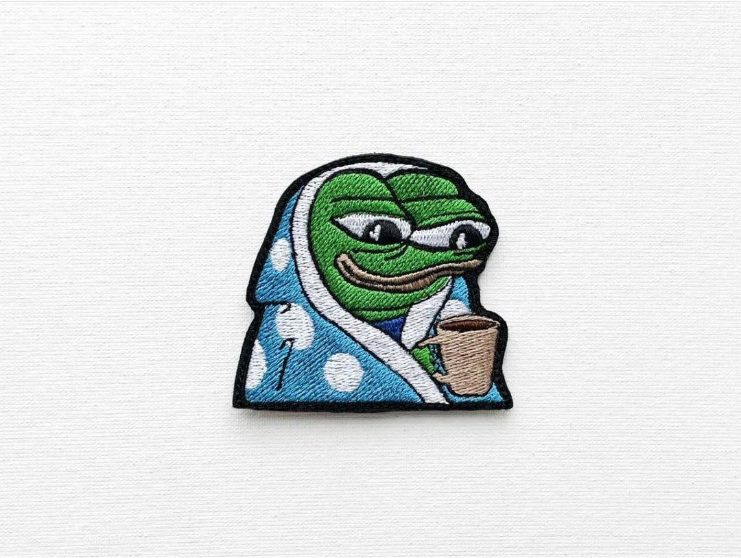 Pepe the Frog Embroidered Patch: Collectible Internet Meme - Etsy