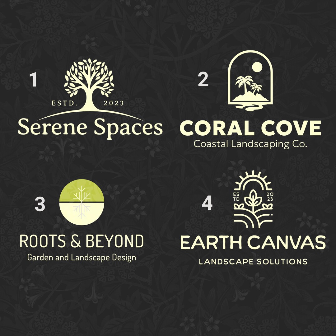 LANDSCAPE COMPANY LOGO Design, Custom Landscape Logo Design Service. I ...