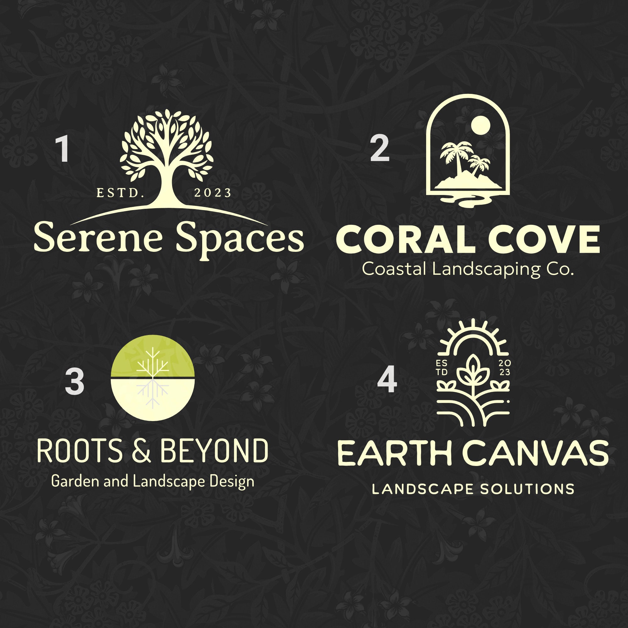 LANDSCAPE COMPANY LOGO Design, Custom Landscape Logo Design Service. I ...