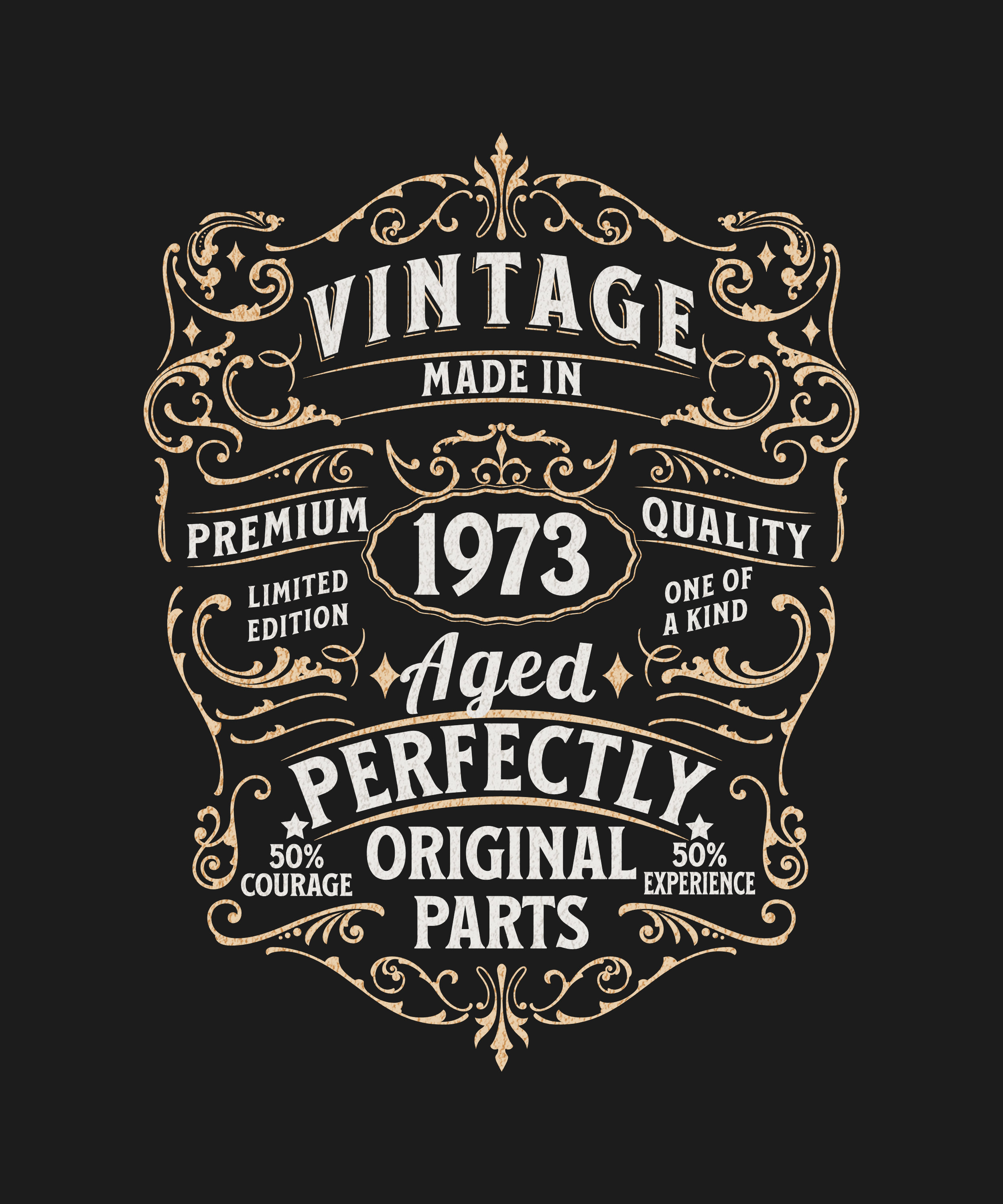 Vintage Made in 1973 50th Birthday Decorations Png,funny 50 Birthday ...