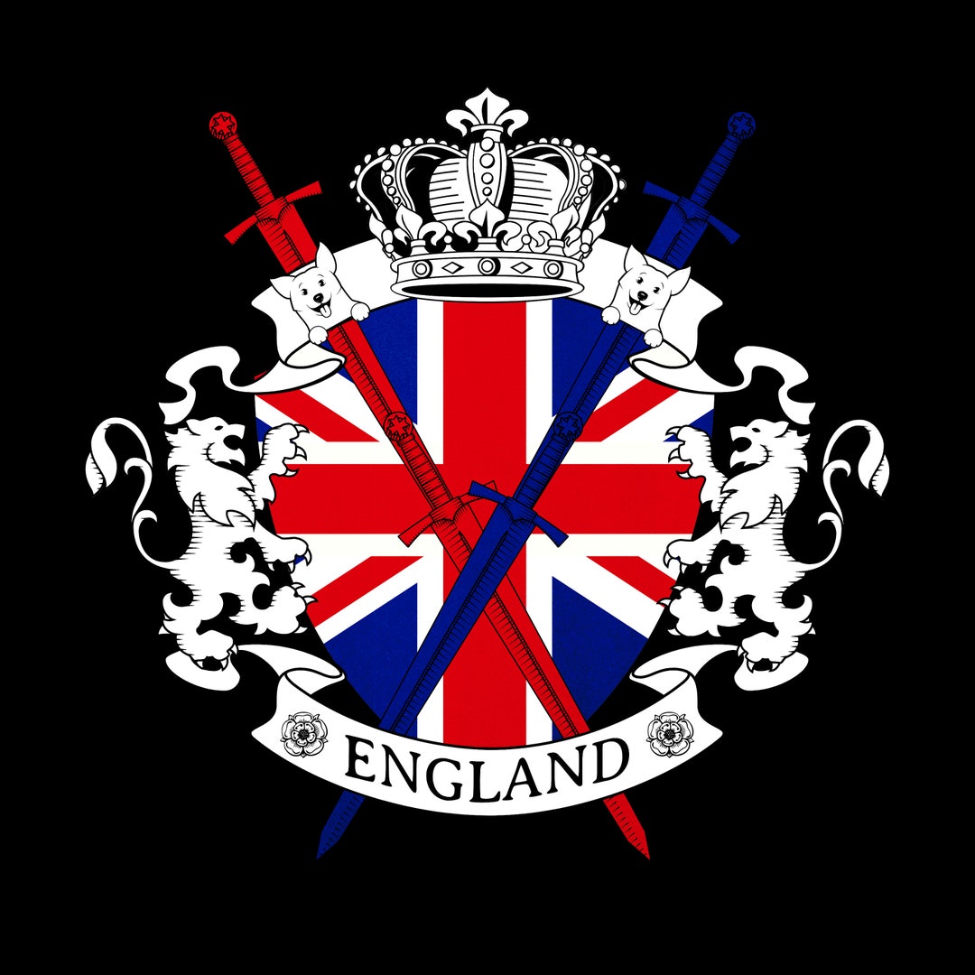 England Team Crest PNG , File Format Instant Download English Flag - Etsy