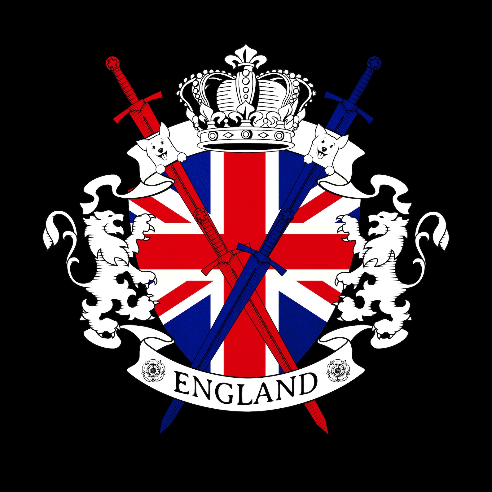 England Team Crest PNG , File Format Instant Download English Flag - Etsy