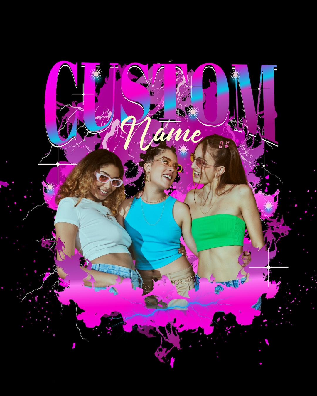 Custom Bootleg Design PNG Custom Photo Png Vintage Graphic 90s Png T ...