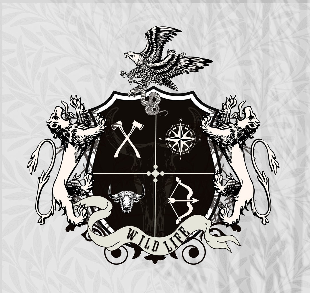 Family Crest Challenge Logo , Wild Life Crest,with Tropical Touch ...
