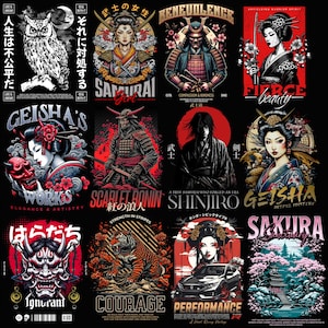The Ultimate Japanese Design Bundle: Samurai Designs - Streetwear T ...