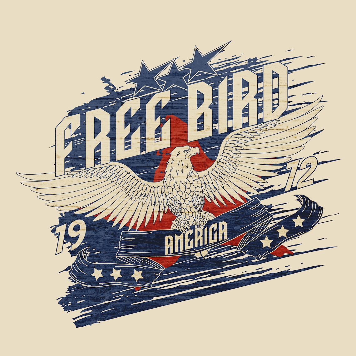 Freebird Eagle PNG, Rock and Roll Sublimation Design (digital Download ...