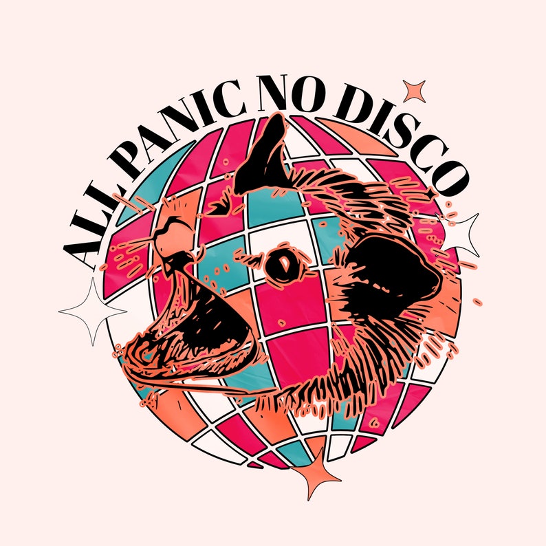 All Panic No Disco, Disco Ball Png, Opanic Party Possum All Panic No ...
