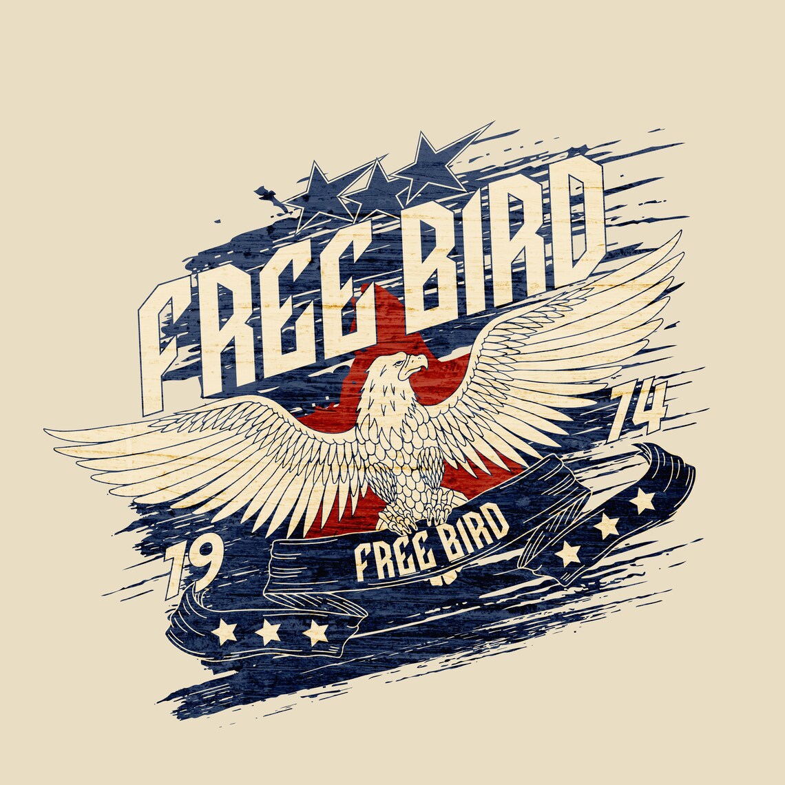 Freebird Eagle PNG, Rock and Roll Sublimation Design (digital Download ...