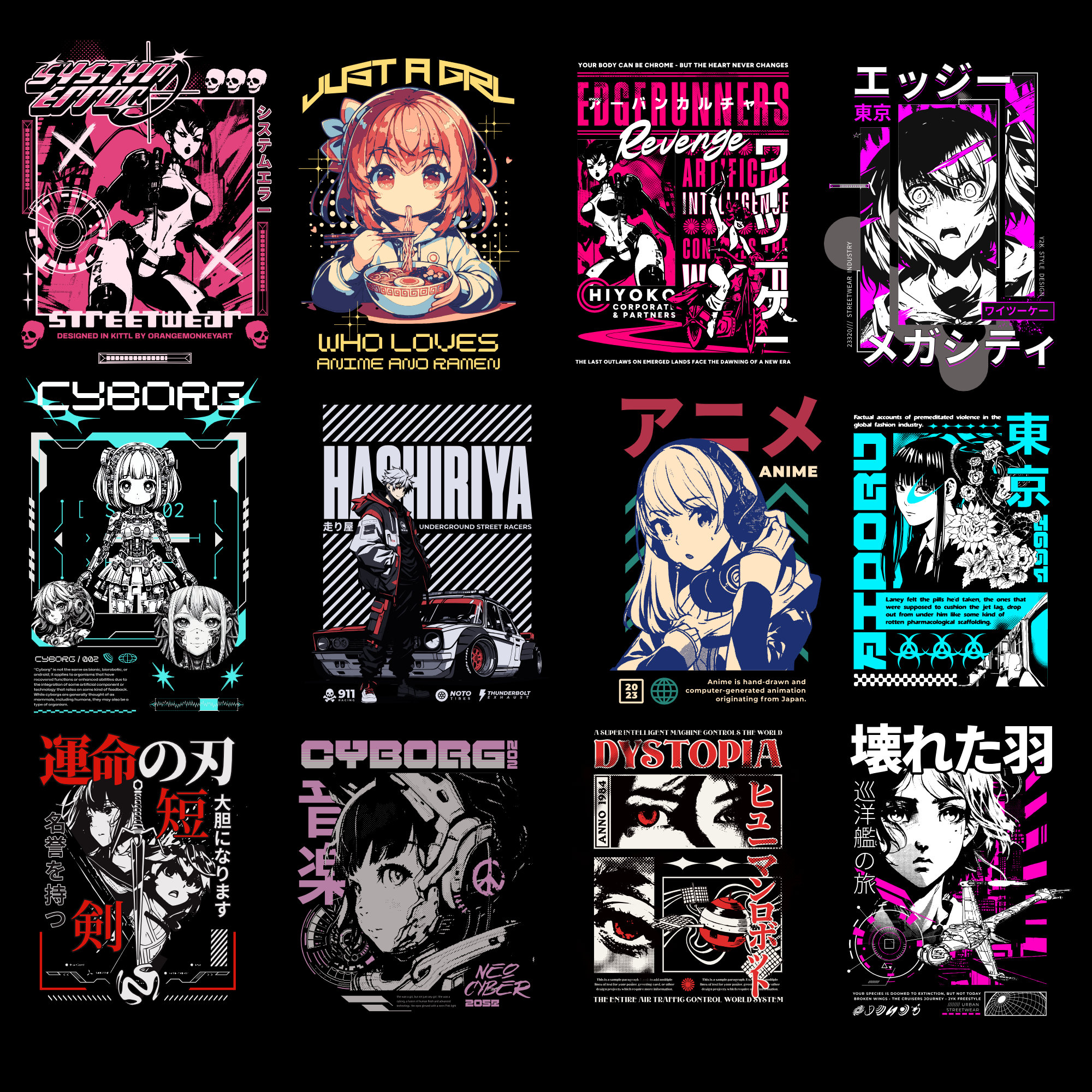 95+ Anime Shirt Designs PNG , Streetwear & Famous Characters - Etsy